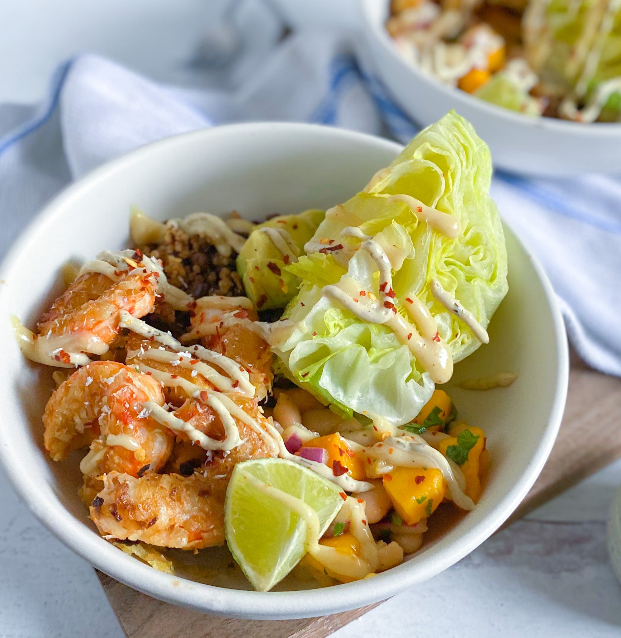 Deconstructed Mind Blown Coconut Shrimp Wedge Salad Bowls – The Plant ...